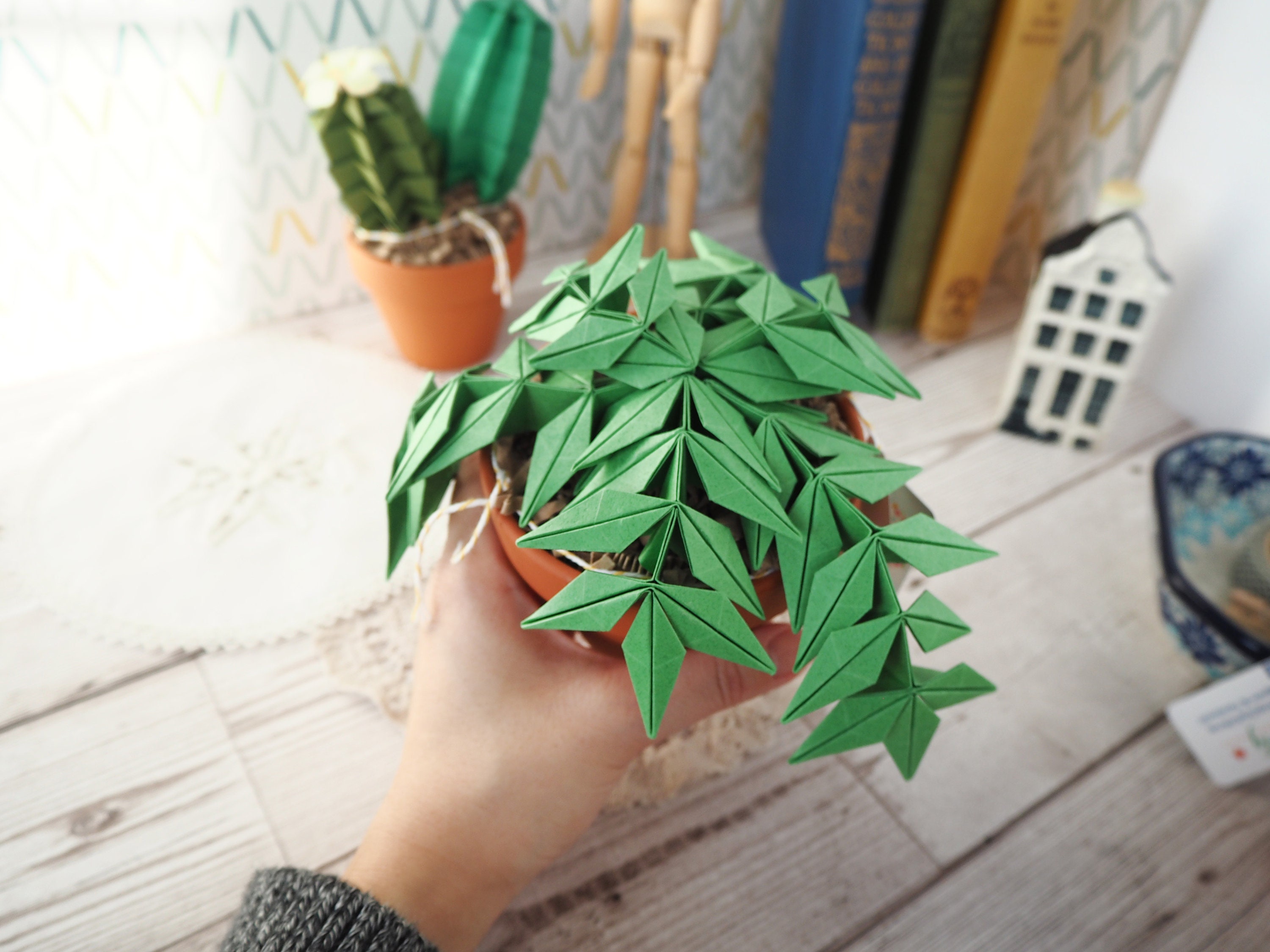 Origami Paper Faux Hanging Fern House Plant Crazy Plant Lady Plant Mum ...