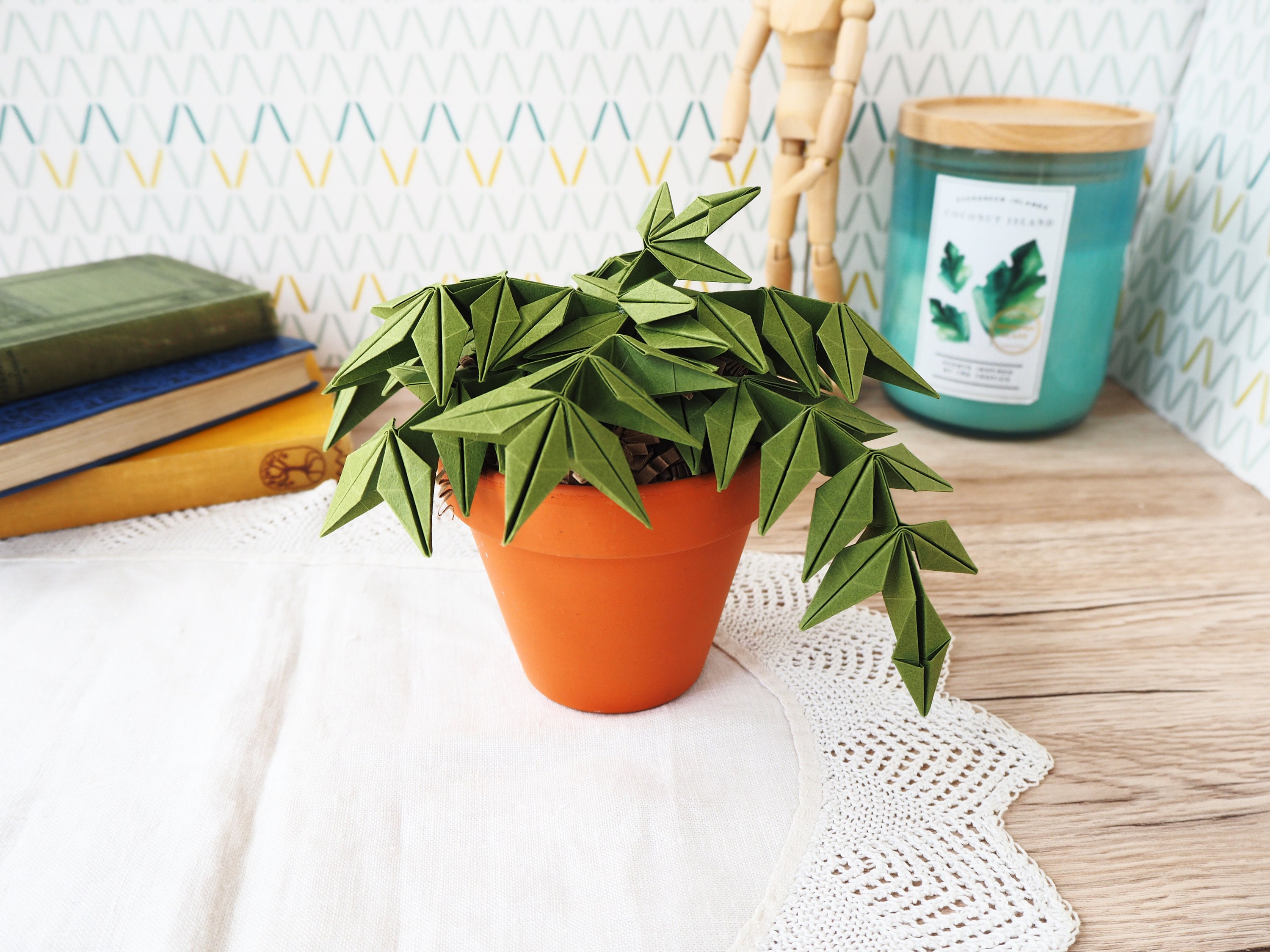 Oliver Green Paper Fern Indoor Plant Decor Faux Office Plant - Etsy