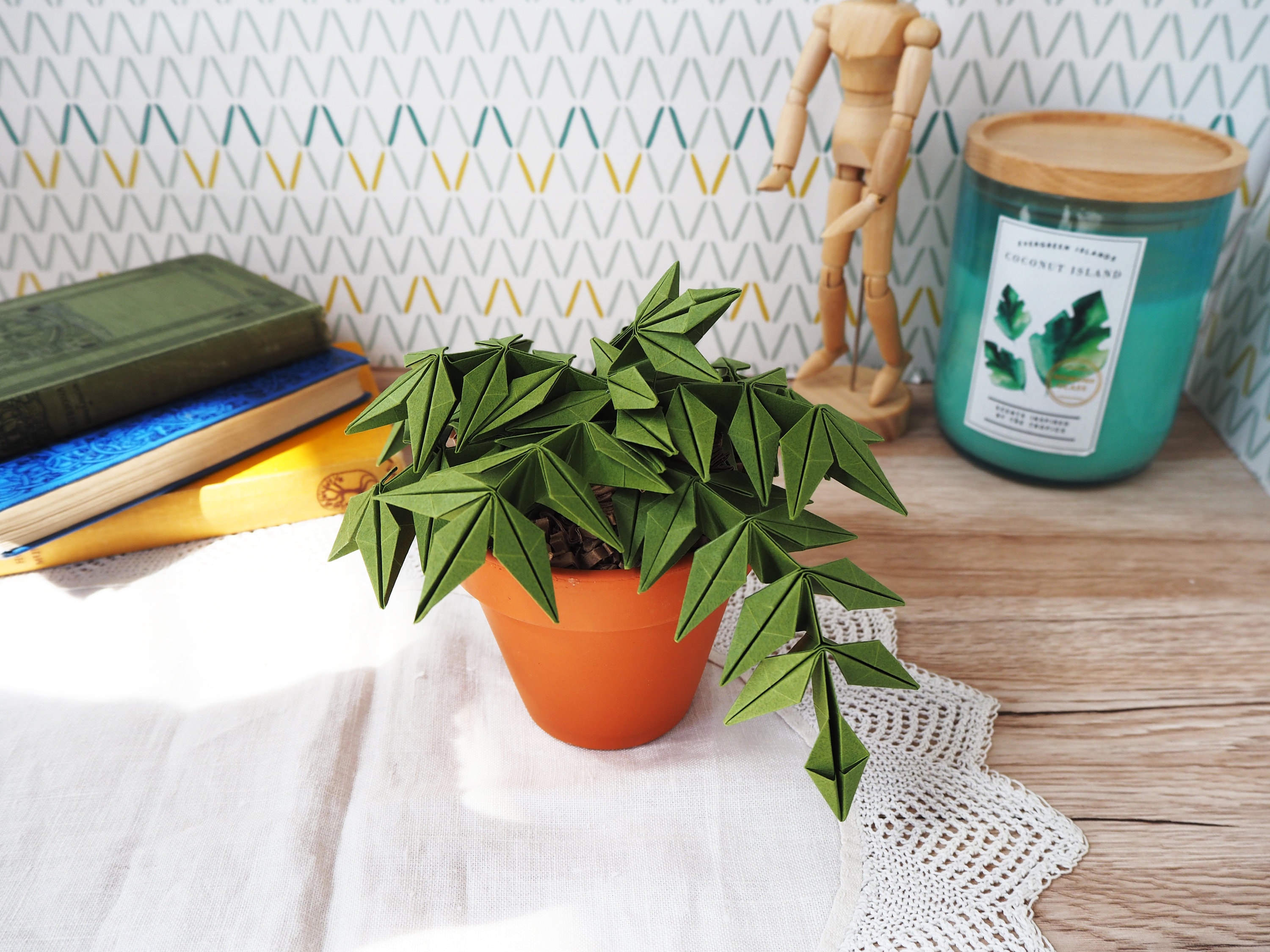 Oliver Green Paper Fern Indoor Plant Decor Faux Office Plant - Etsy
