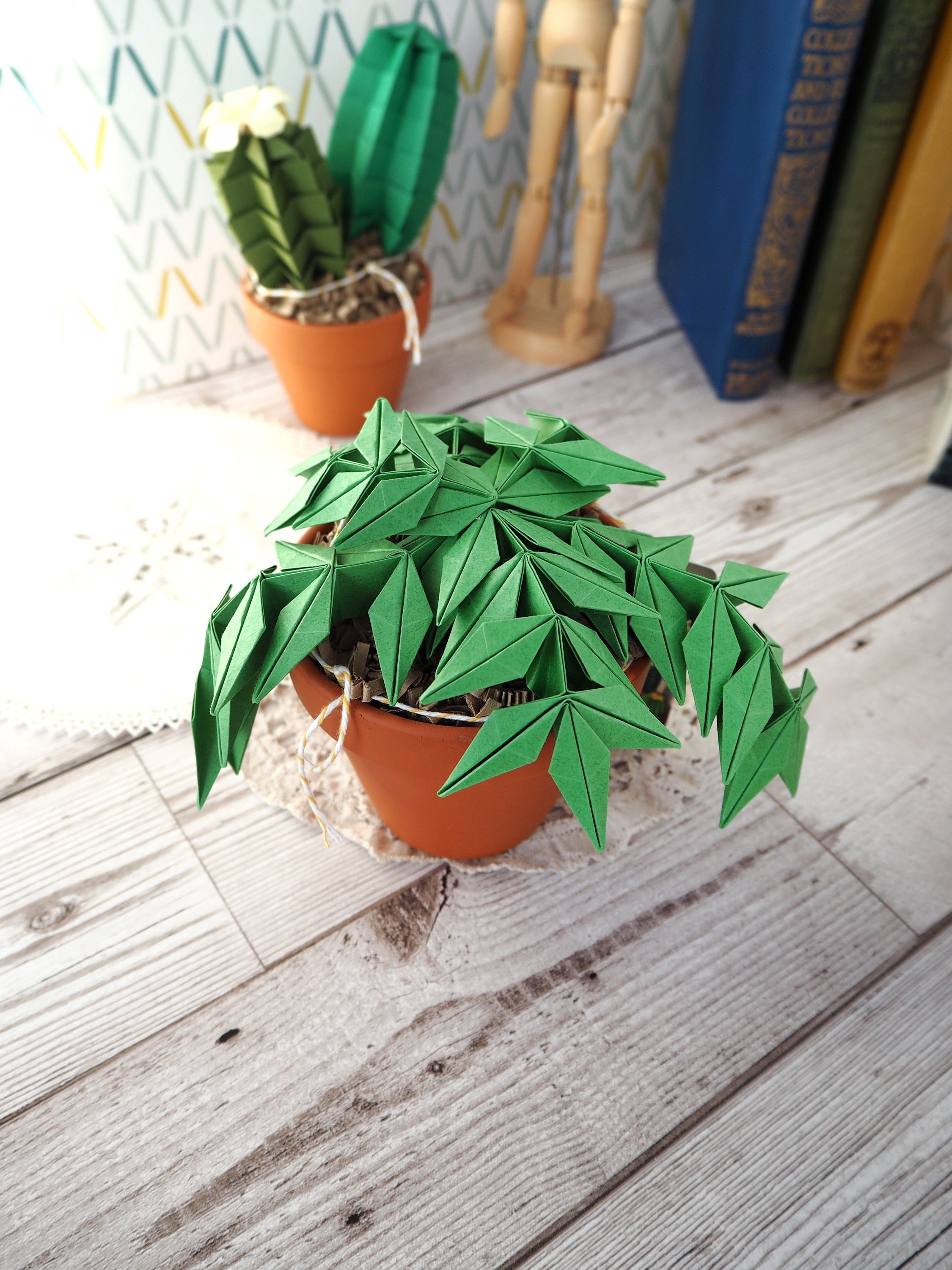 Origami Paper Faux Hanging Fern House Plant Crazy Plant Lady Plant Mum ...