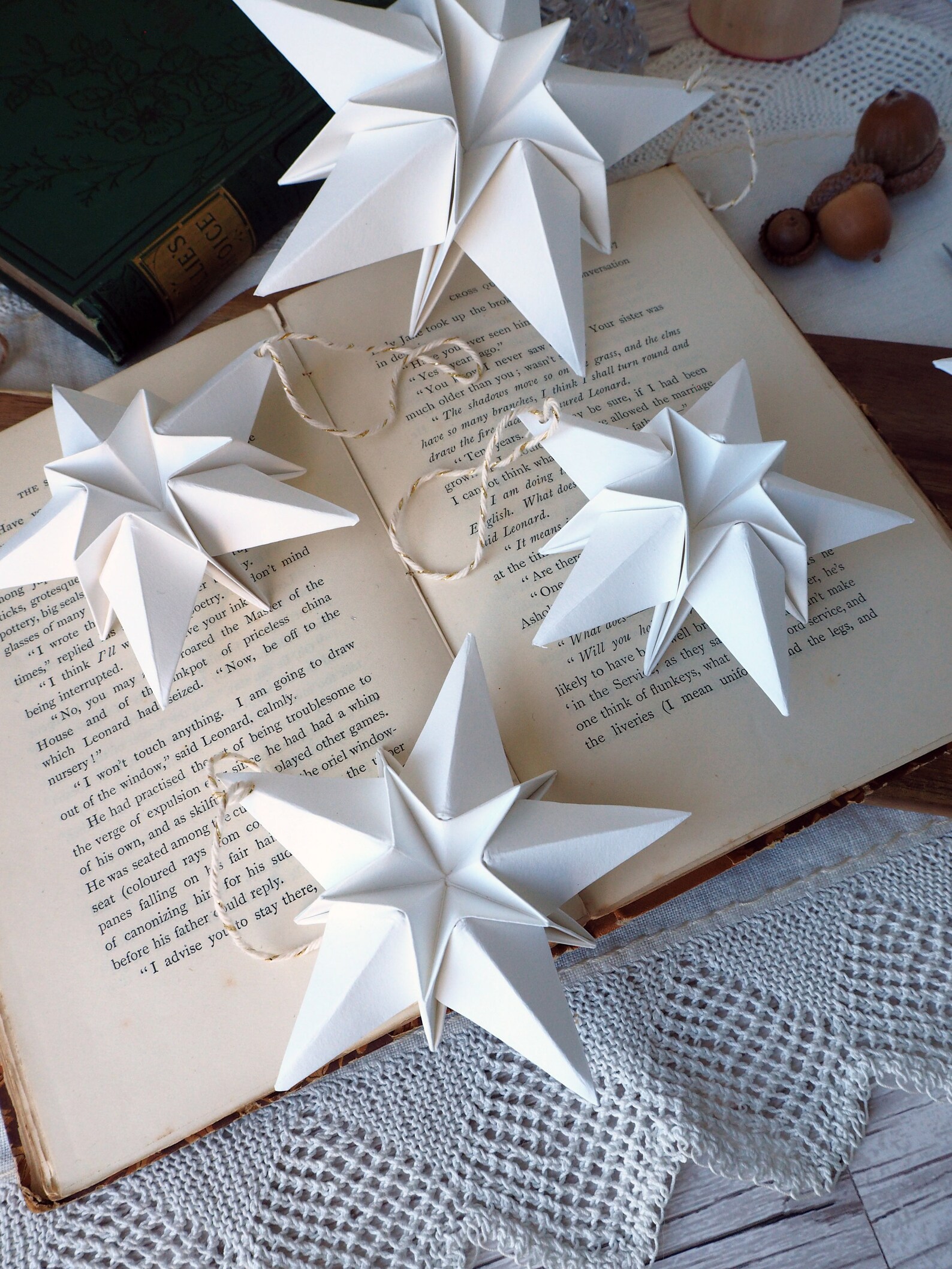 Scandi Nordic White Origami Paper Star Decoration Modern - Etsy