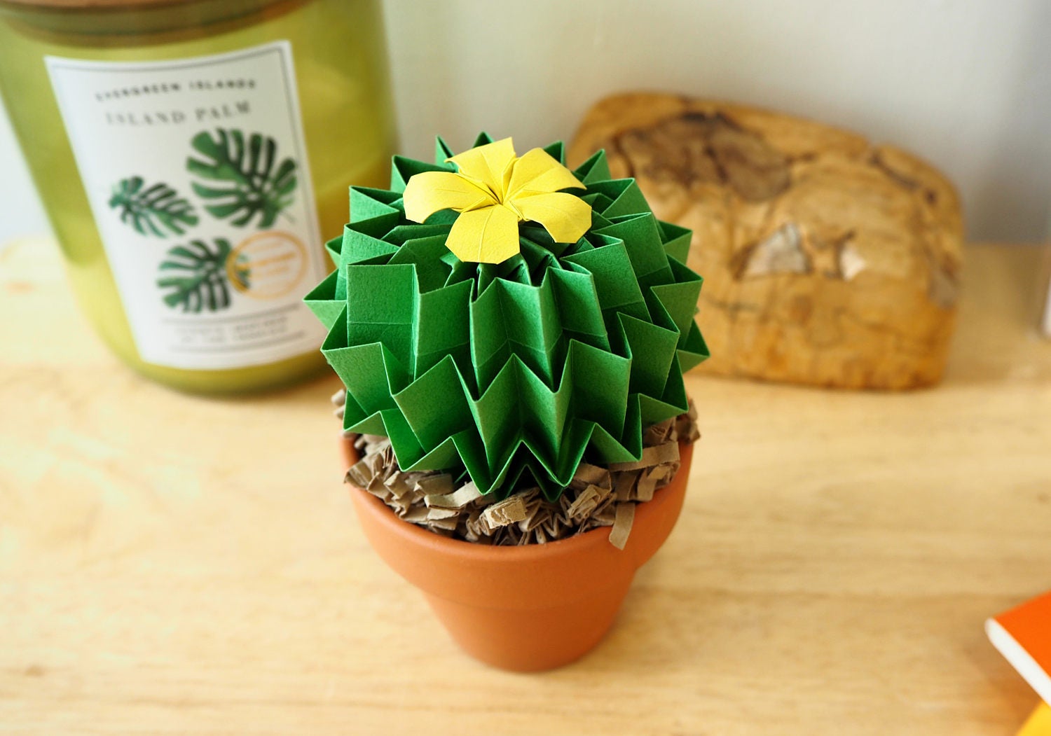 Origami Cactus Succulent Faux Flower House Plant Fun Home - Etsy