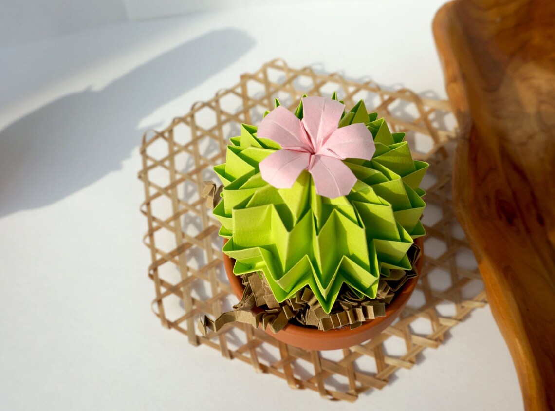 Cactus Succulent Origami Paper House Plant Stay Home Gift | Etsy