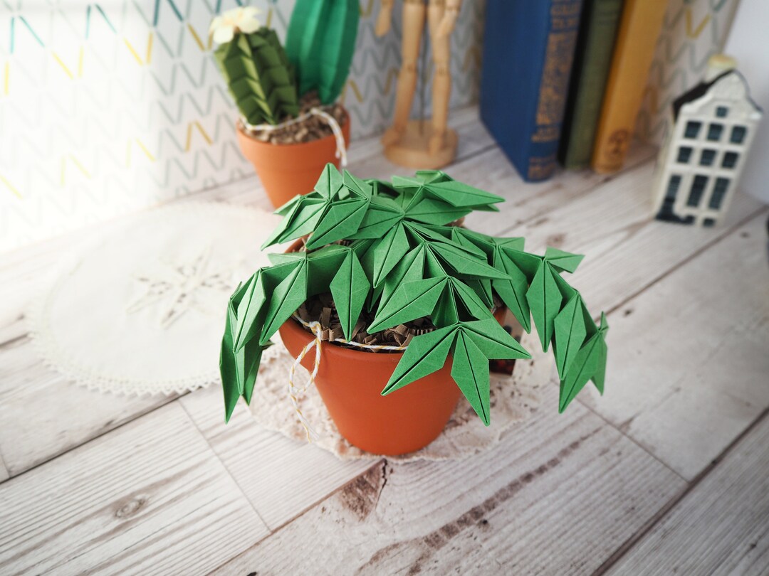 Origami Paper Faux Hanging Fern House Plant - Crazy Plant Lady - Plant ...