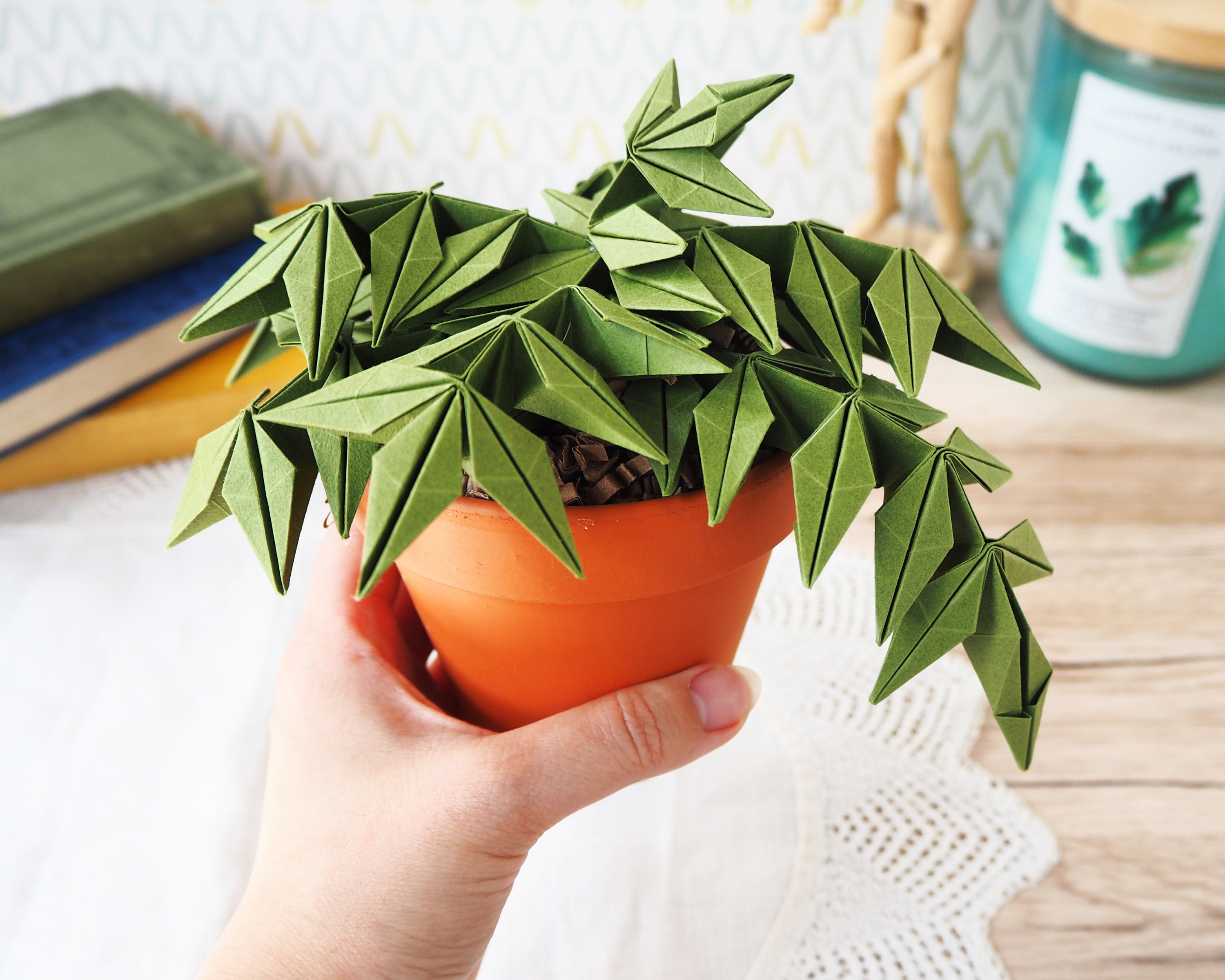 Oliver Green Paper Fern Indoor Plant Decor Faux Office Plant - Etsy