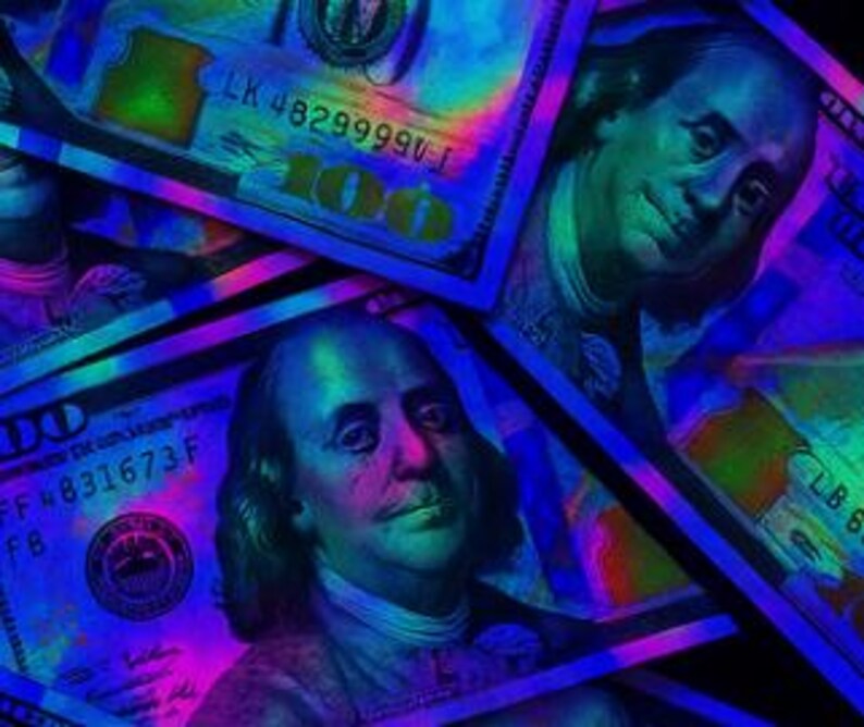 Glow up Your Space, Digital Print, Poster, Iridescent Money Image - Etsy