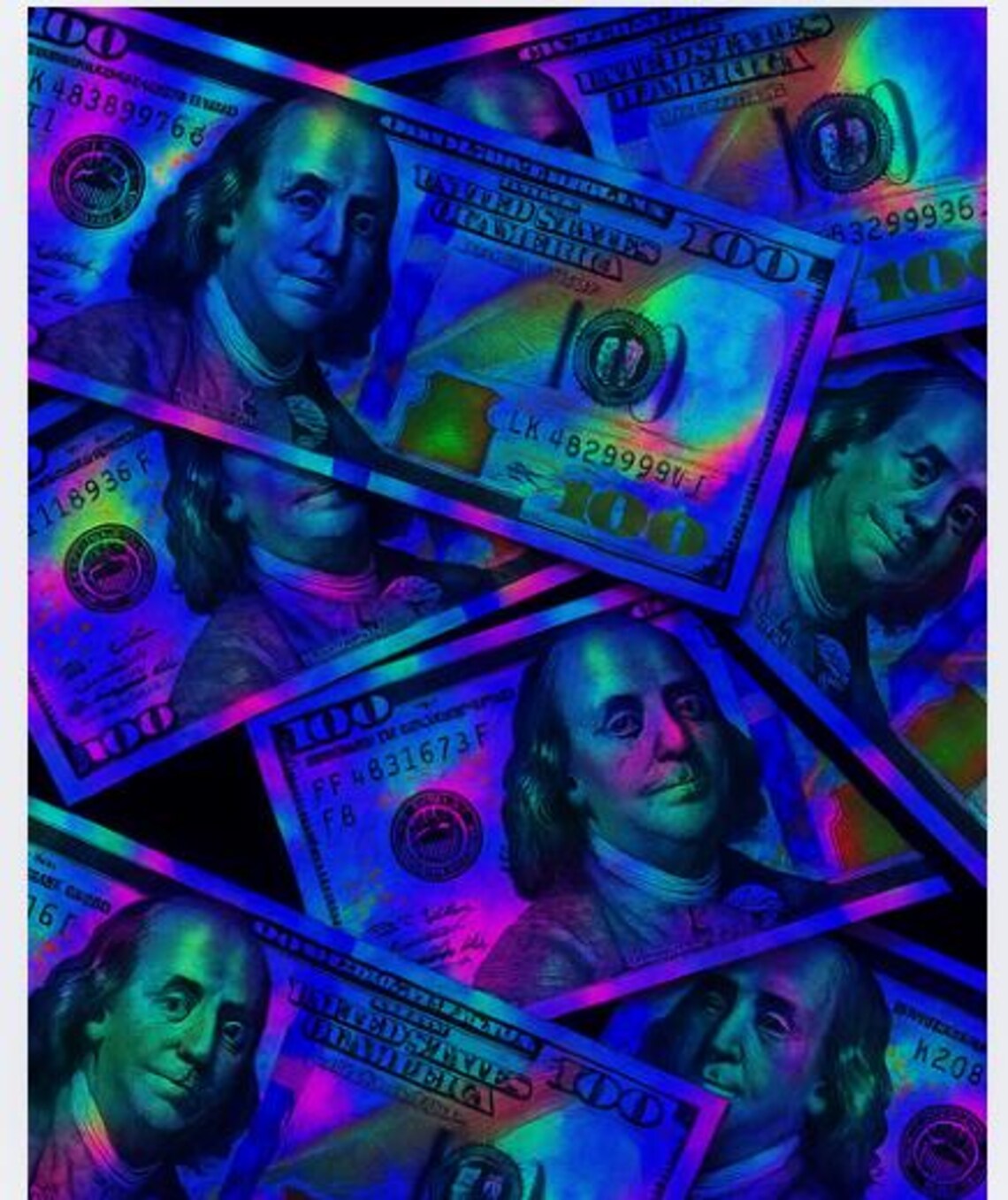 Glow up Your Space, Digital Print, Poster, Iridescent Money Image - Etsy