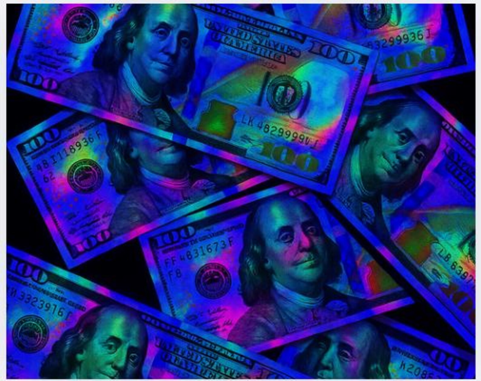 Glow up Your Space, Digital Print, Poster, Iridescent Money Image - Etsy