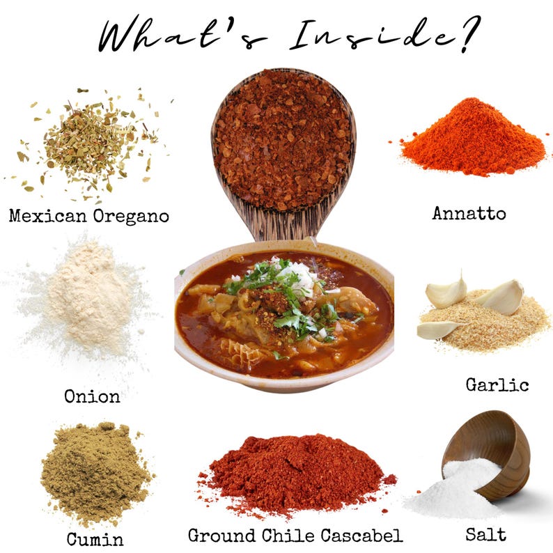Menudo Mix Seasoning 1.5oz- Sazon Para Menudo Rojo - Caldo De Menudo ...
