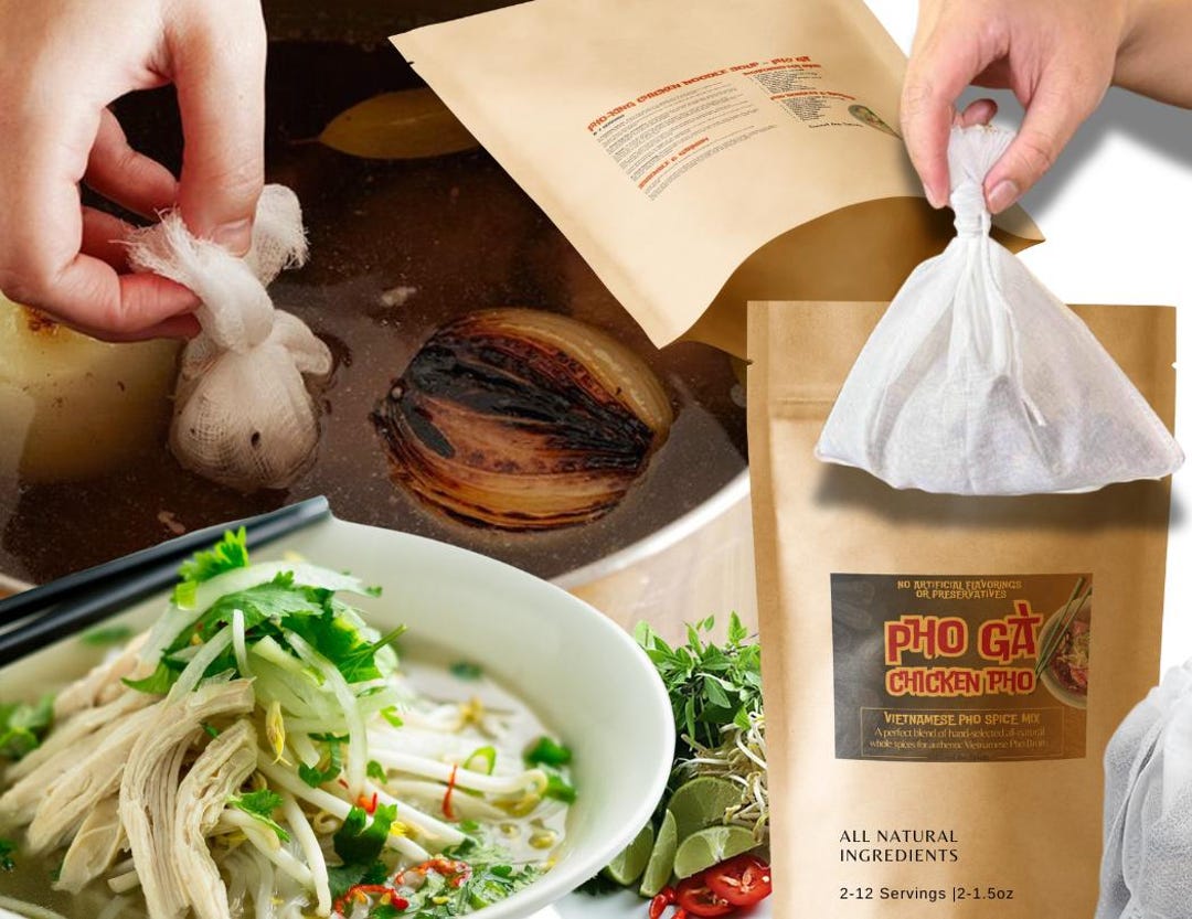 Vietnamese Chicken Pho Spice Bags X2- Authentic Pho Ga - Chicken Pho ...