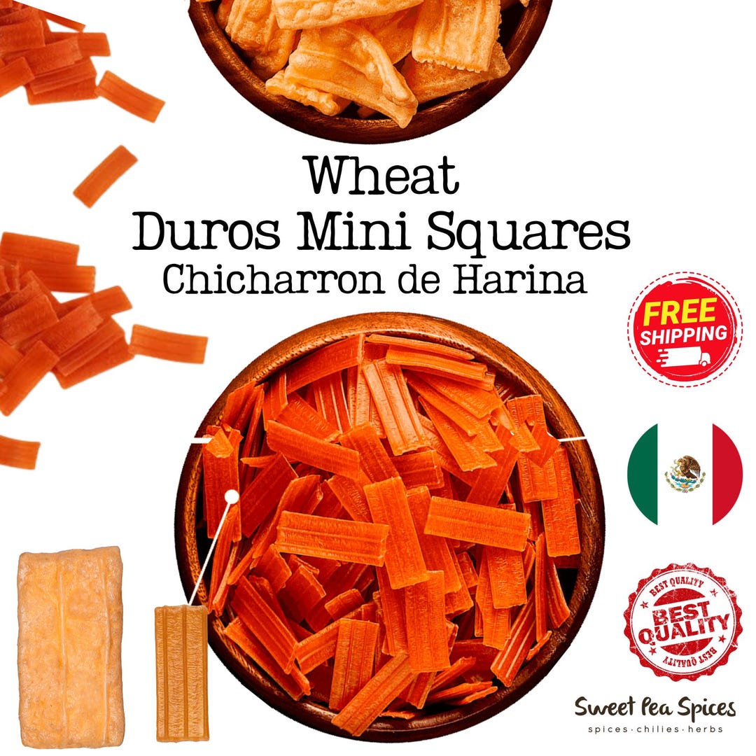Bulk Duros Small Squares - Fritura Mini Cuadro - Wheat Flour ...