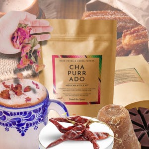 Rose & Arbol Pepper Infusion Champurrado Kit (4-6 Servings) - Mexican ...