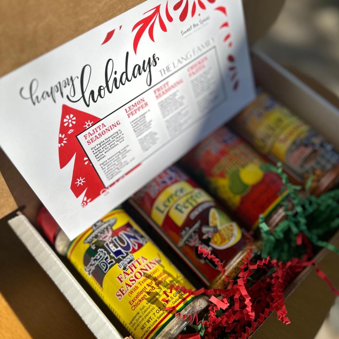 Personalized Seasoning Holiday Box - Custom Name or Logo Mexican ...
