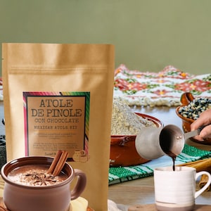 Toasted Pinole & Chocolate Atole - Atole Drink - Hot Drink - Holiday ...