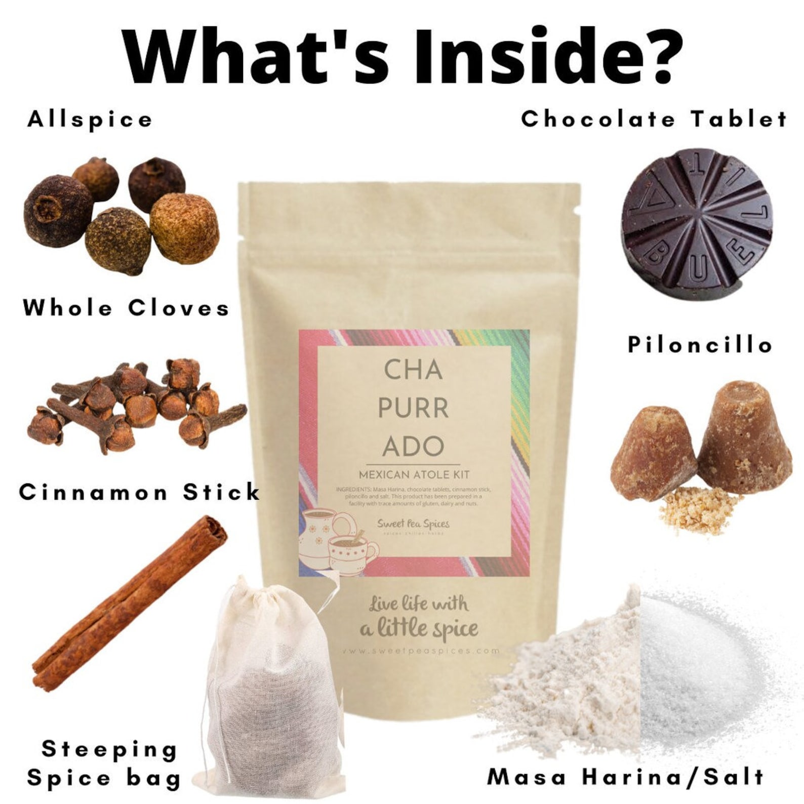 Winter Atole Champurrado & Pinole Kit With Mini Monillio Perfect for ...