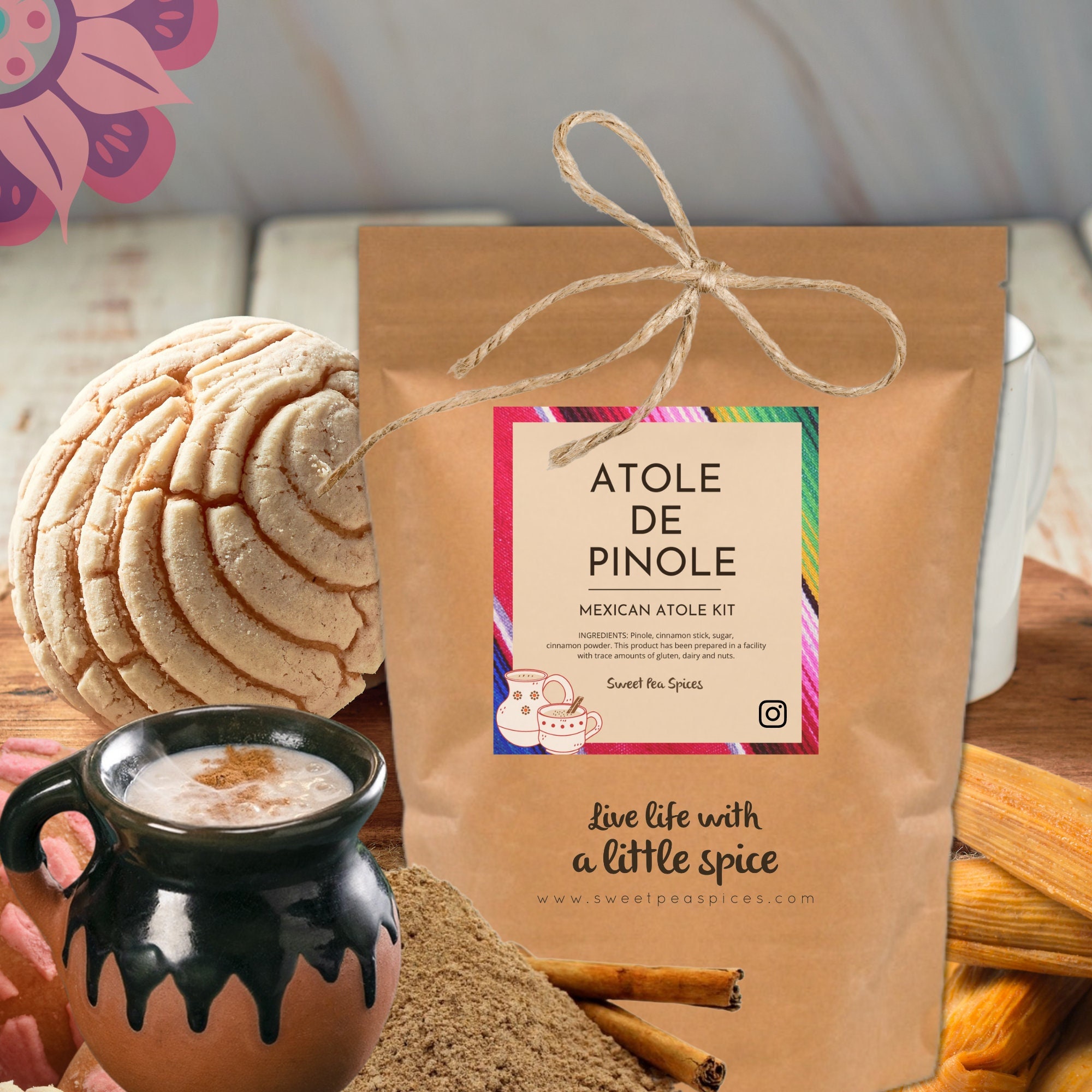 Atole De Pinole Kit makes 4 Servings Atole Drink Hot Drink - Etsy
