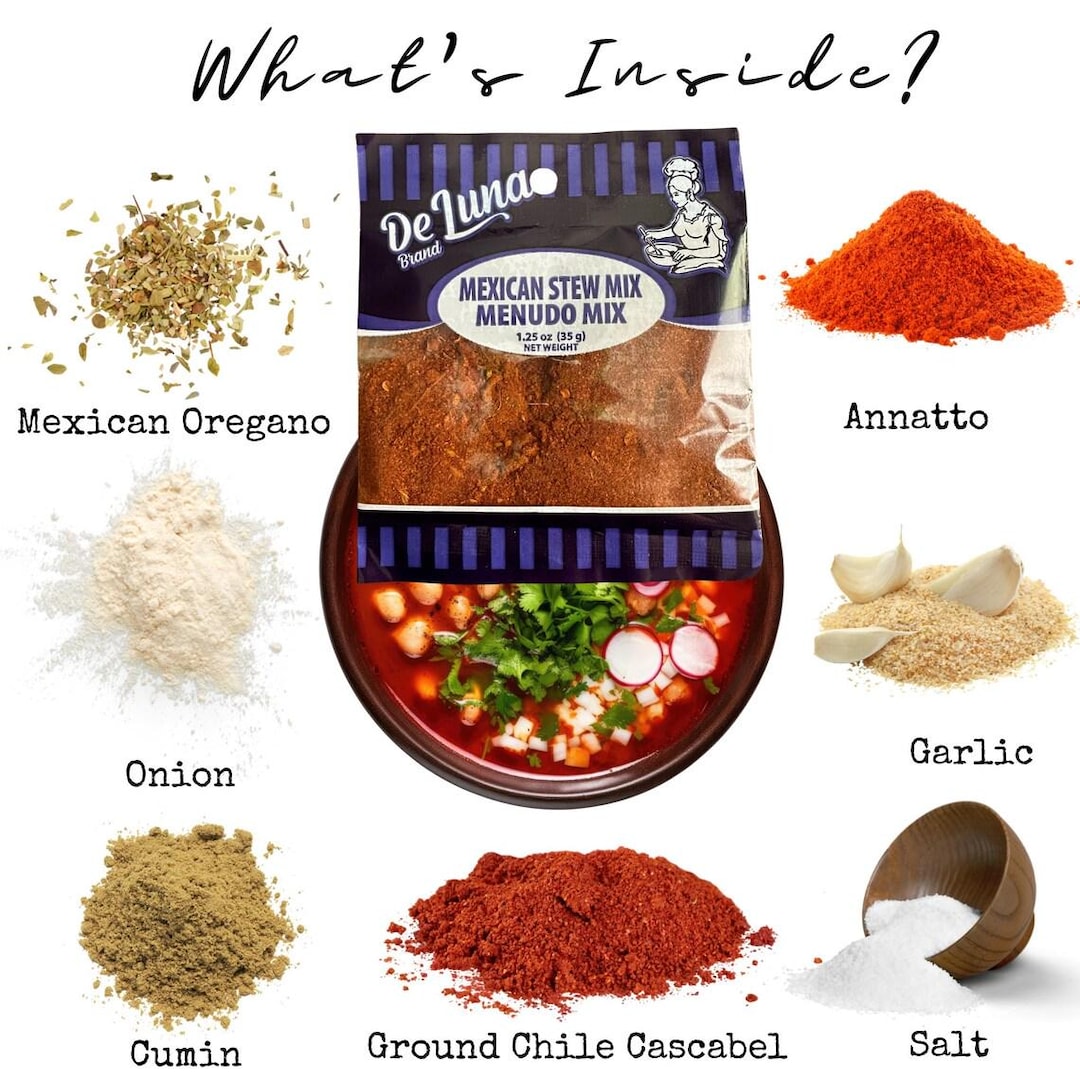 Menudo Mix Seasoning 1.5oz- Sazon Para Menudo Rojo - Caldo De Menudo ...