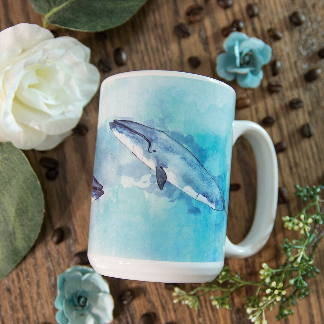 Blue Whale Mug 15 Ounce - Etsy