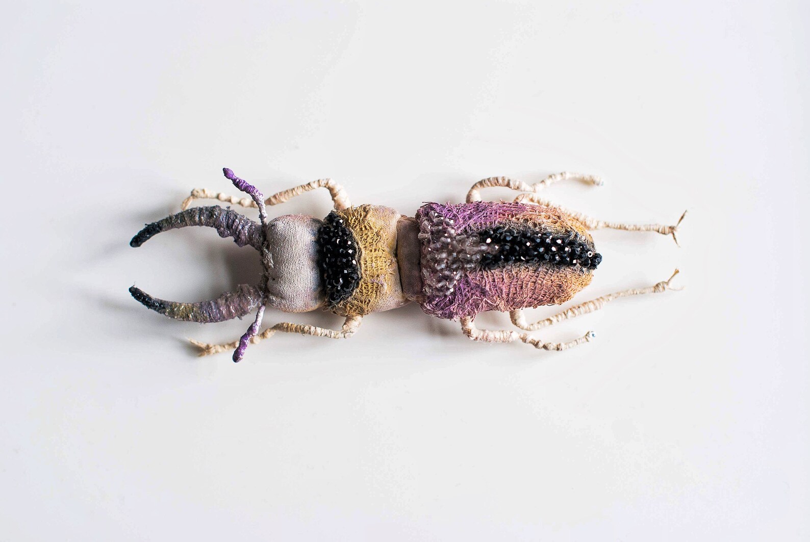 Brosch beetle textil art insect Soft sculpturdecor unique | Etsy