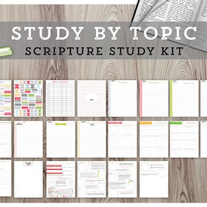 Study by Chapter and Topic Scripture Study COMBO Package - Etsy