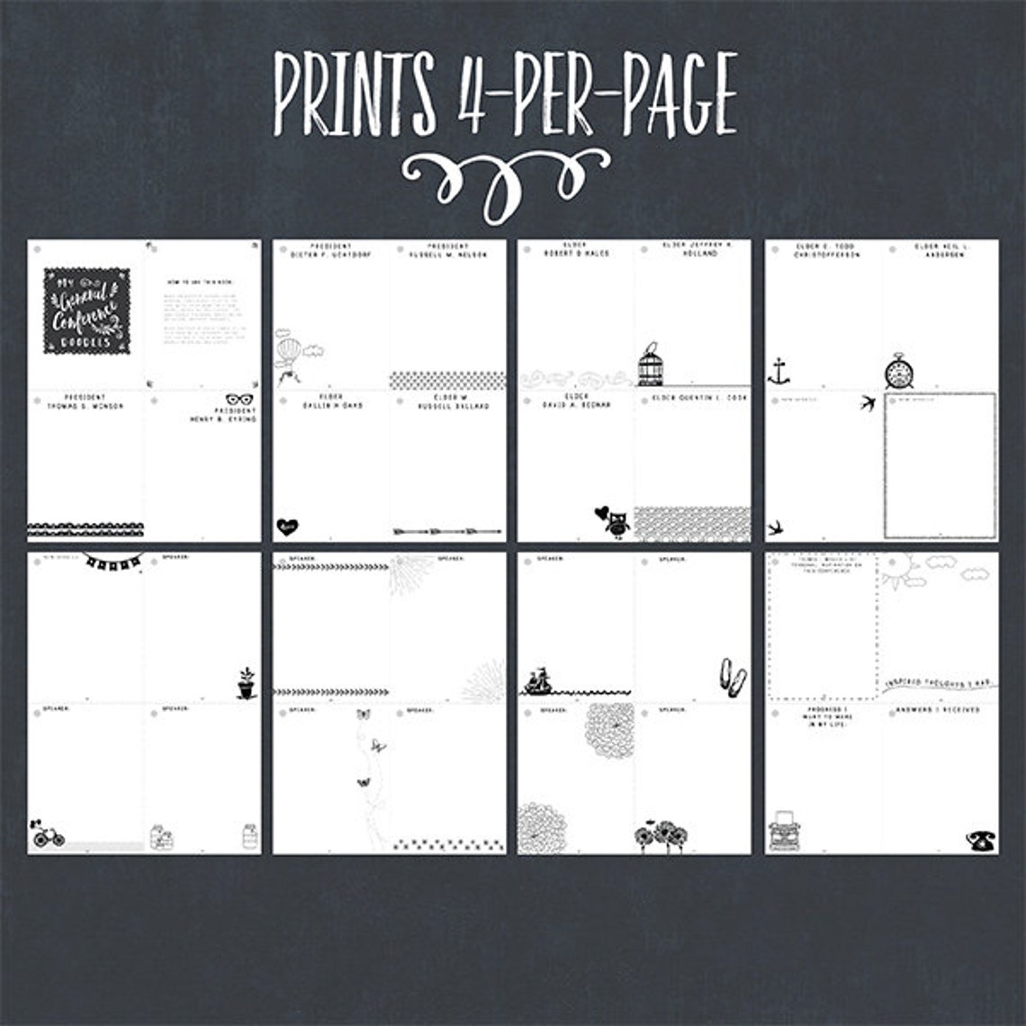 Flipbook-general Conference Doodle - Etsy