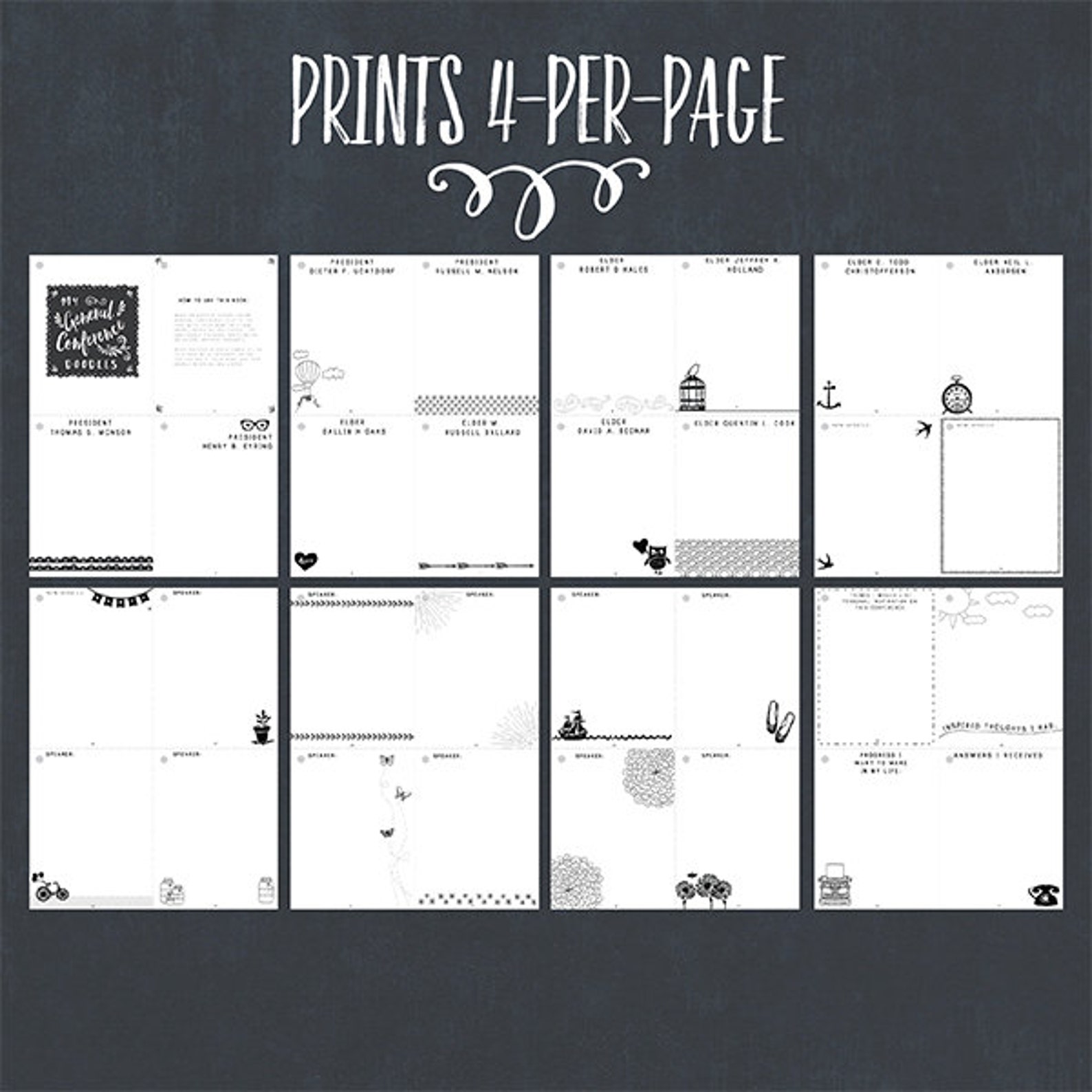 Flipbook-general Conference Doodle - Etsy