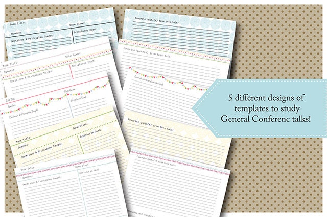 General Conference Study Kit - Girl Version - Etsy