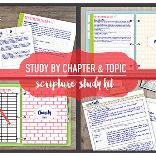 Study by Chapter and Topic Scripture Study COMBO Package - Etsy