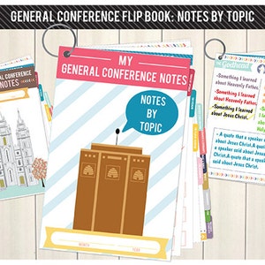 FLIPBOOK - General Conference Study by Topic - Etsy