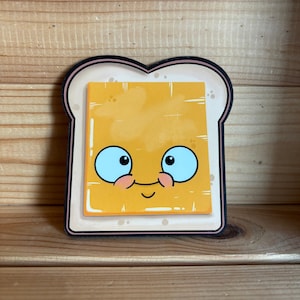 Toaster Coasters Pack of 4 / Cartoon Toast Coasters / Wooden Slices - Etsy