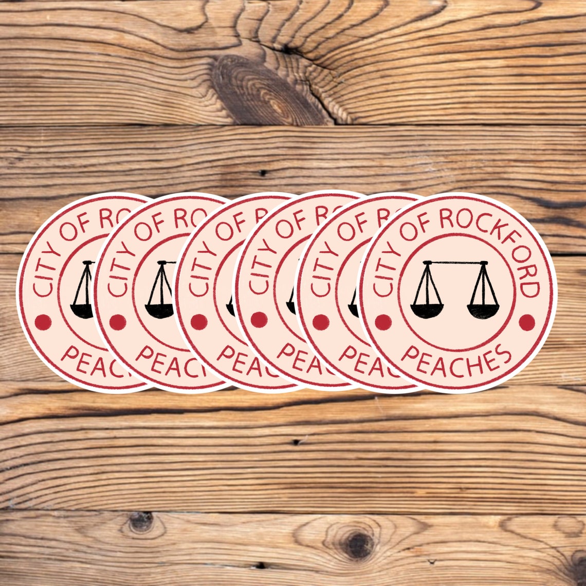 Rockford Peaches Inspired Sticker Pack X 6 Designs / Vinyl Stickers ...