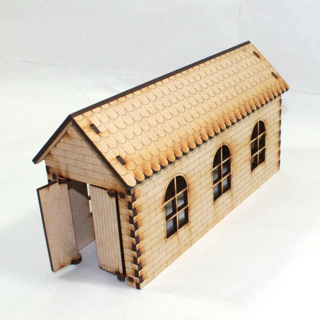 Model Railway OO Gauge Single Track Engine Shed MDF Laser Cut 00 1:76 ...