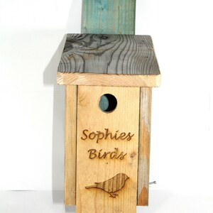 Wooden Personalised Bird Box, Handmade by Bee Beautiful - Etsy UK