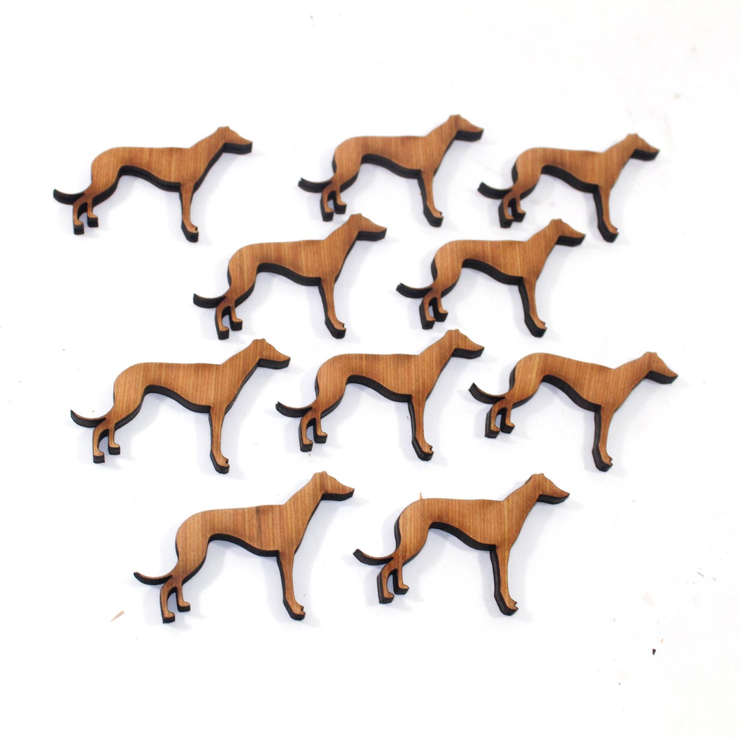 Greyhounds Standing Wood Shapes - for Craft Making & Decoration 60mm ...