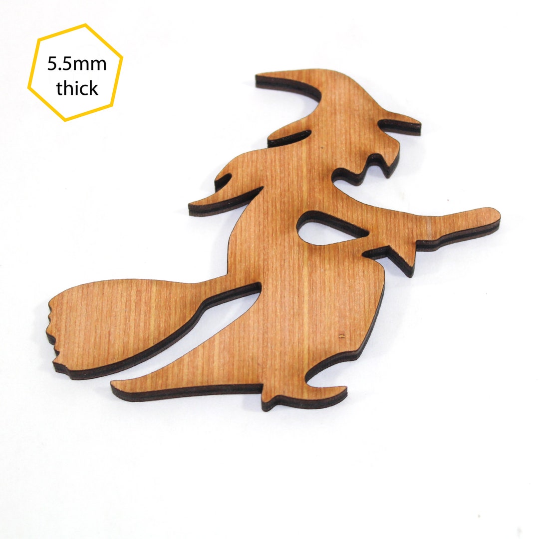 Witch Laser Cut Plywood Halloween Shapes for Craft Making 100mm - Etsy