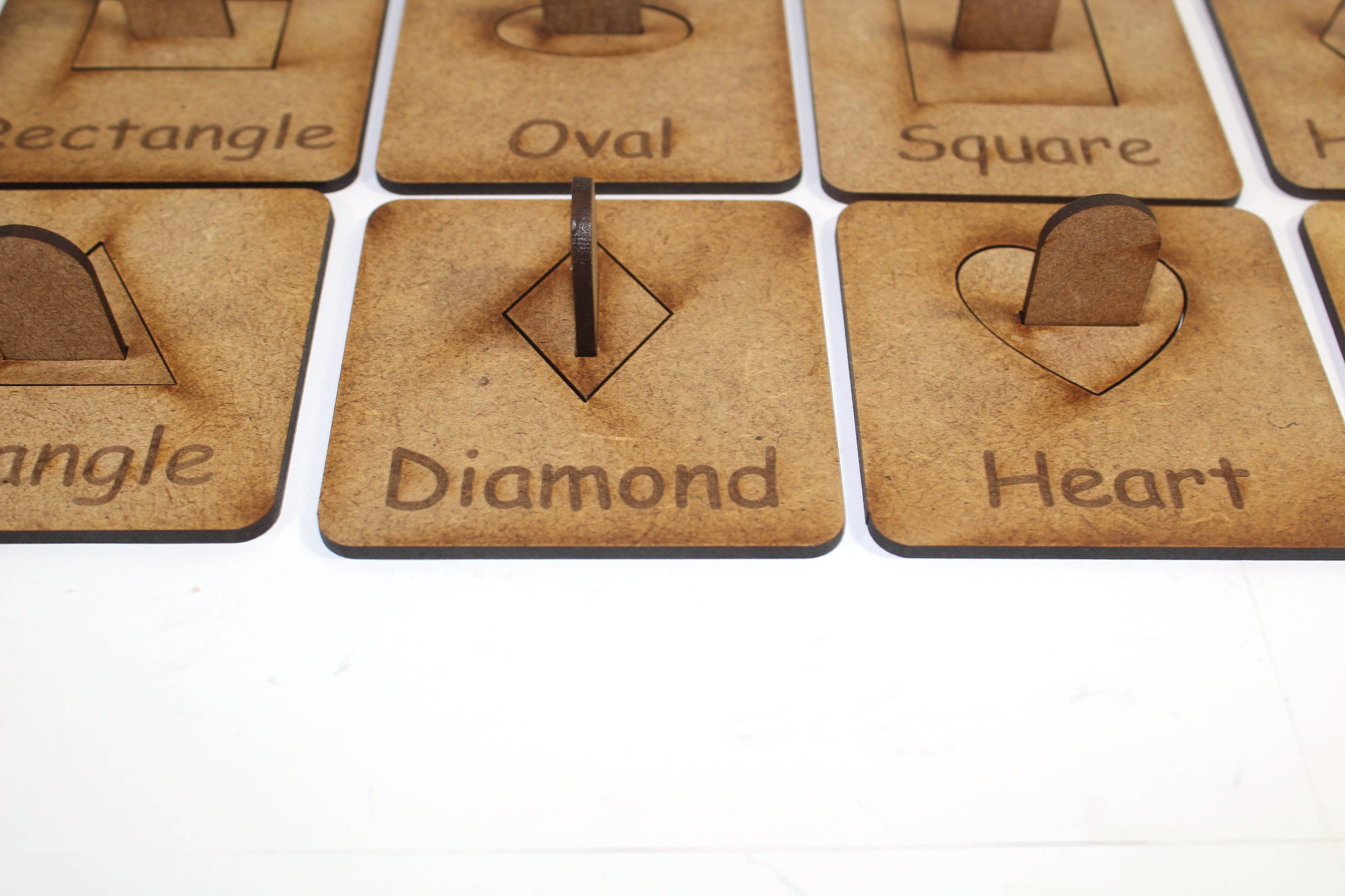 Montessori - 10 Basic Shape Stencils Shape Match - Educational-back to ...