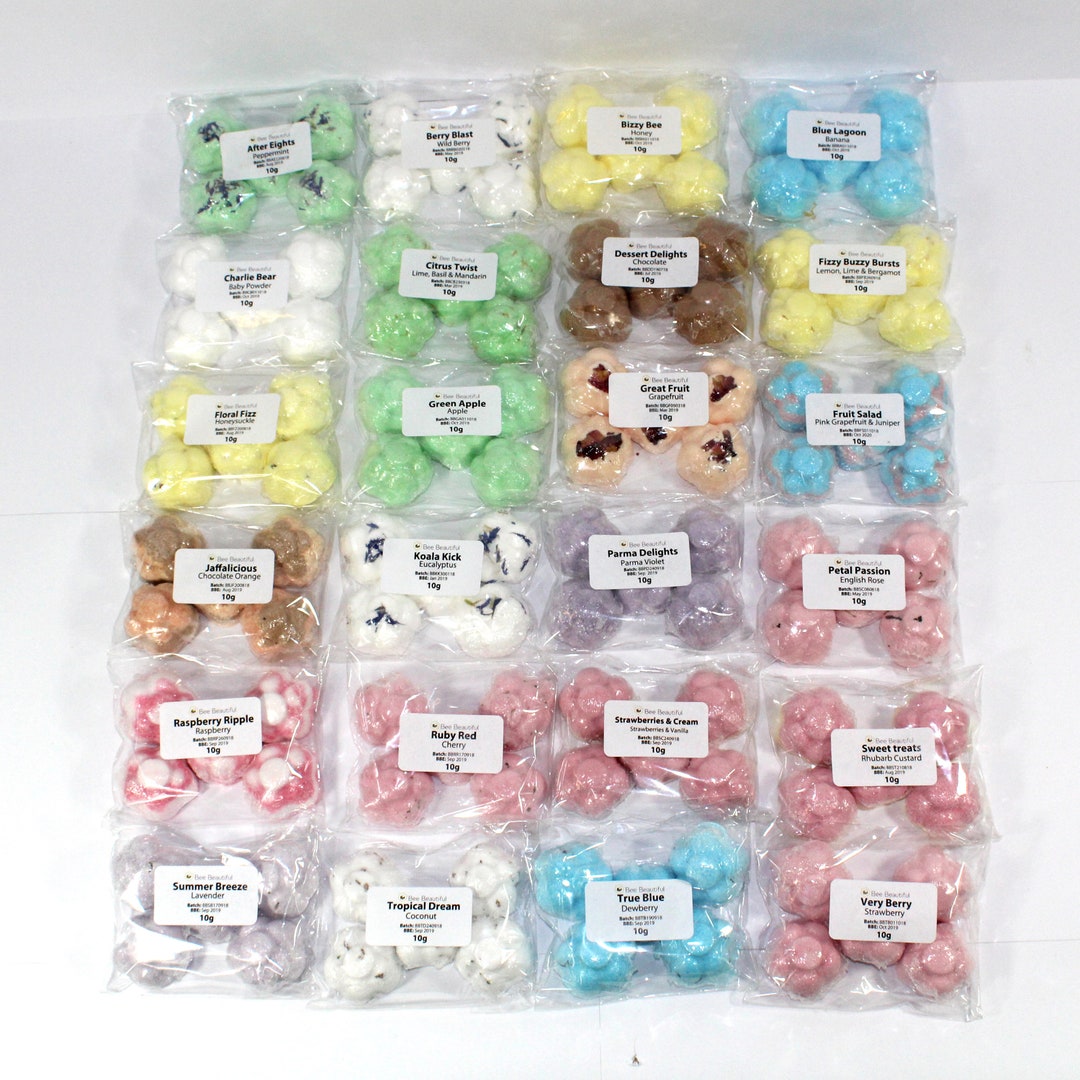 120 Mini Advent Calender Bath Bomb 24 Packs (5 X 10g) Flowers 24 ...