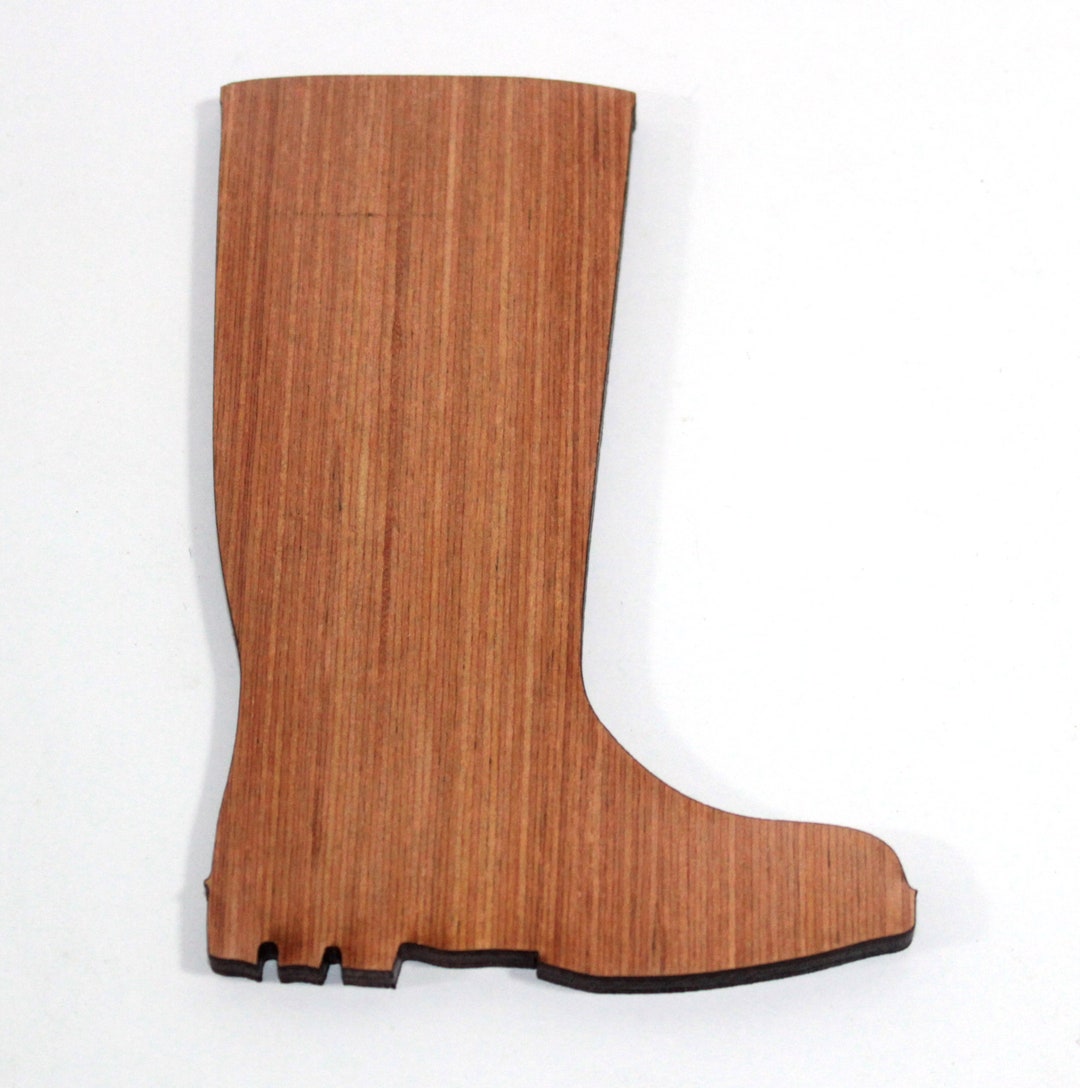 Wellington Boot Laser Cut Plywood Shapes With 3mm Hole or Without Hole ...