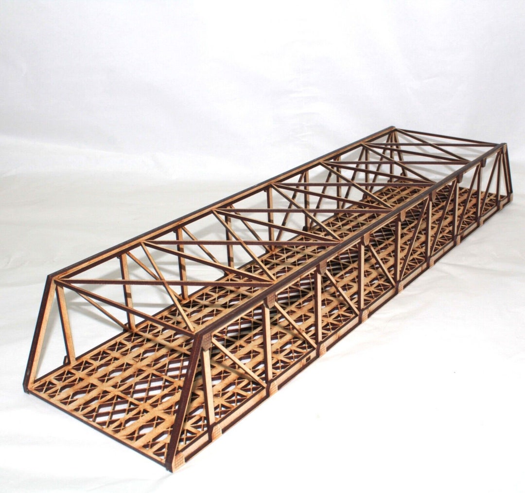 Model Railway 00 Gauge Twin Track Girder Bridge MDF 590mm Assembled ...