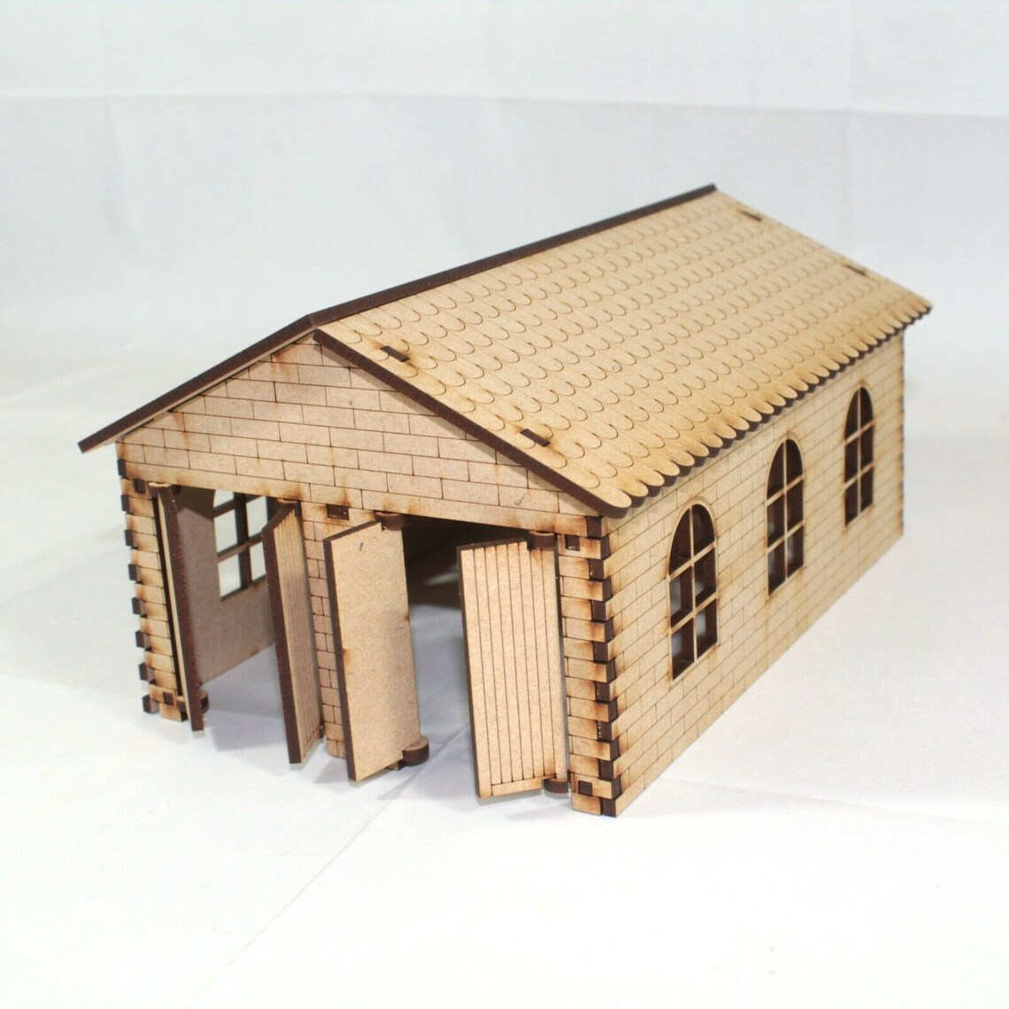 OO Gauge Model Railway MDF Laser Cut Twin Track Engine Shed 00 1:76 ...