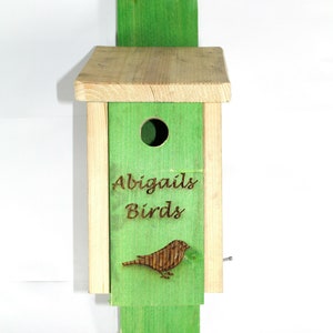 Wooden Personalised Bird Box, Handmade by Bee Beautiful - Etsy UK