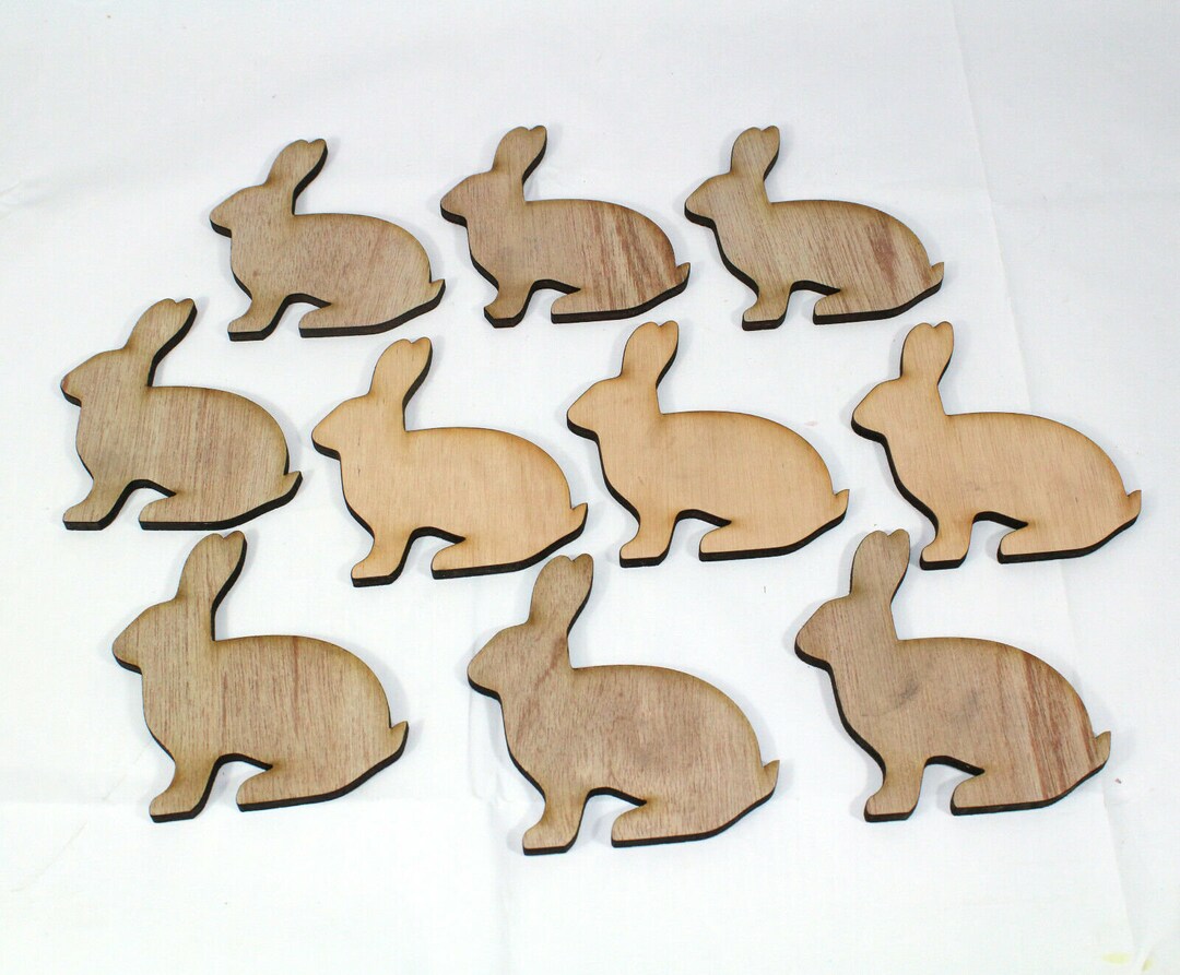 Sitting Bunny Rabbit Laser Cut Plywood Shapes for Craft Making ...