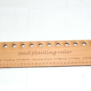 Gardening Gift Personalised Vegetable Seed & Plant Spacing Ruler ...