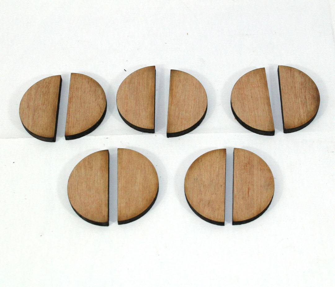 Laser Cut 50mm Semi Circle Shapes Plywood Embellishments Craft Wood ...