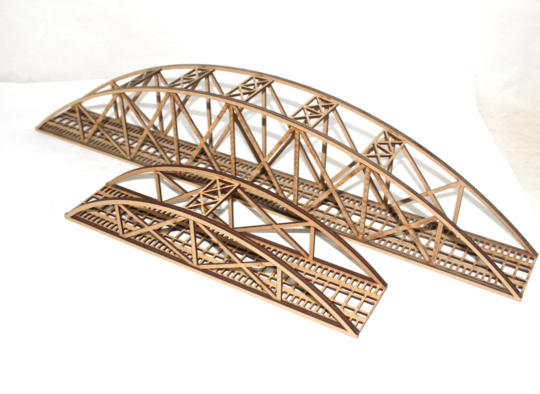 2 X Single Track Bridge Model Railway 00 / OO Gauge MDF Bow 1 X 760mm ...
