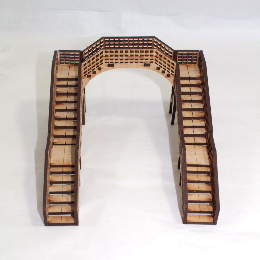 Single Track Foot Bridge Model Railway 00 Gauge MDF -assembled With ...