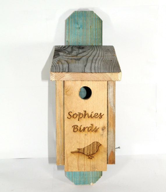 Wooden Personalised Bird Box Handmade by Bee Beautiful | Etsy