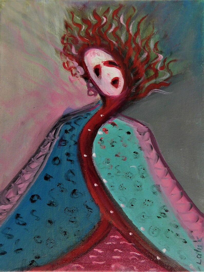 Original Oil Abstract Painting Signed by Nalan Laluk: Why Not - Etsy UK
