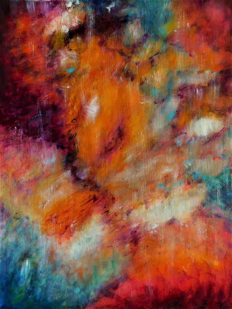 Original Abstract Oil Painting, Signed, by Nalan Laluk: clouds - Etsy UK