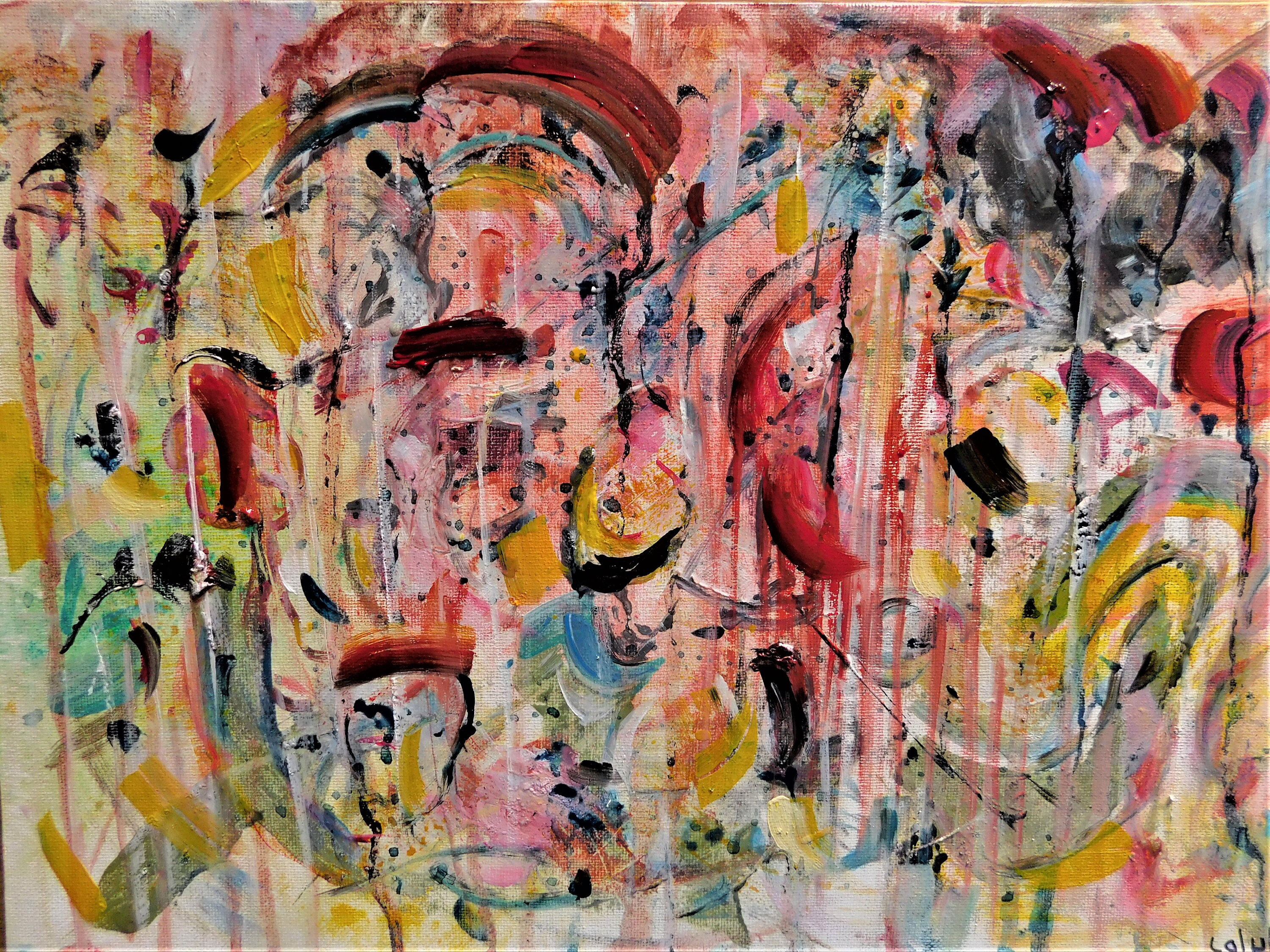 Original Abstract Oil Painting Signed by Nalan Laluk: allusions, 2 ...